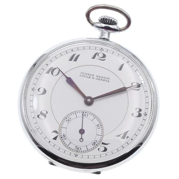 ■商品情報ブランド：　ユリス・ナルダン/Ulysse Nardinモデル名：　懐中時計対象：　ボーイズ素材：　SS文字盤色：　ホワイトムーブメント：手巻きシリアル：S445**機能・特徴：スモールセコンド 付属品：なし(本体のみ)ケースサイ...