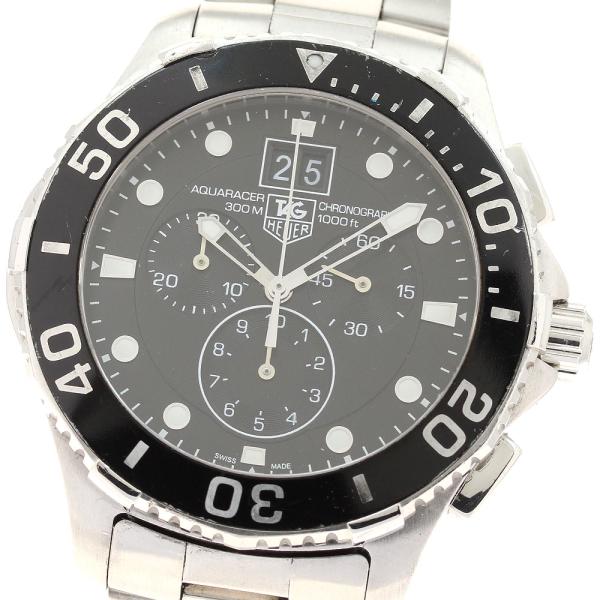 ■商品情報ブランド：　タグホイヤー/TAG HEUERモデル名：　アクアレーサー対象：　メンズ素材：　SS × SS文字盤色：　ブラックムーブメント：クォーツRef.No：　CAN1010シリアル：RND5***機能・特徴：デイト、クロノグ...