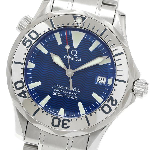 ■商品情報ブランド：　オメガ/OMEGAモデル名：　シーマスター300対象：　ボーイズ素材：　SS × SS文字盤色：　ブルームーブメント：クォーツRef.No：　2263.80シリアル：59178***機能・特徴：デイト 付属品：なし(本...