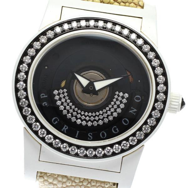 ■商品情報ブランド：　ドゥグリソゴノ/DE GRISOGONOモデル名：　トンドバイナイト対象：　レディース素材：　グラスファイバー × 革文字盤色：　ブラックムーブメント：自動巻き付属品：なし(本体のみ)ケースサイズ(ｗ)：約 39mmベ...