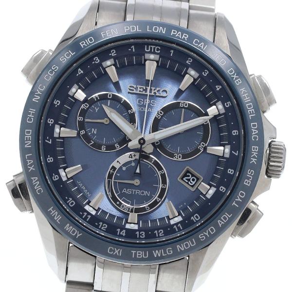 ■商品情報ブランド：　セイコー/SEIKOモデル名：　アストロン対象：　メンズ素材：　セラミック/チタン × チタン文字盤色：　ブルームーブメント：ソーラー電波Ref.No：　SBXB005/8X82-0AB0シリアル：494***機能・特...