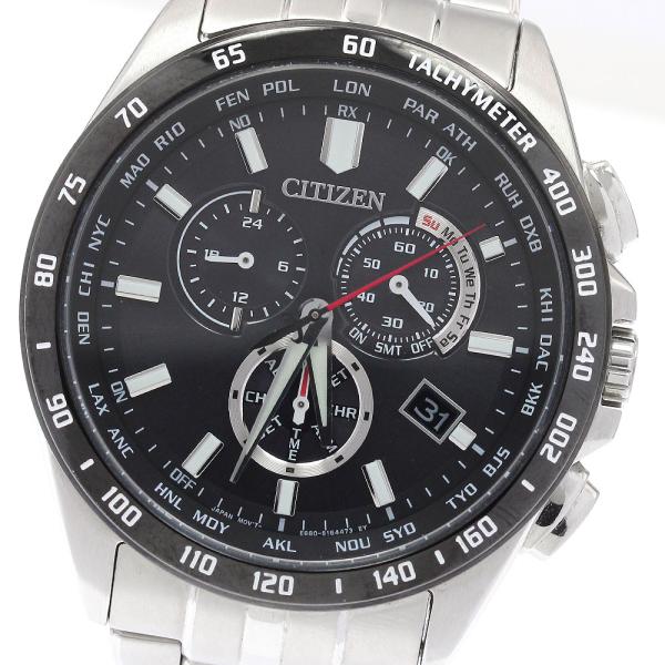 ■商品情報ブランド：　シチズン/CITIZENモデル名：　シチズンコレクション対象：　メンズ素材：　SS × SS文字盤色：　ブラックムーブメント：ソーラー電波Ref.No：　CB5874-90Eシリアル：342050***機能・特徴：多機...