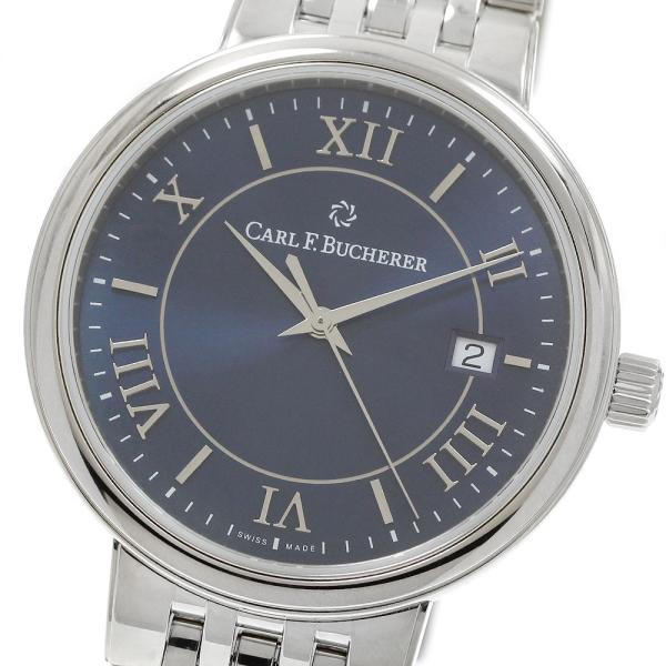■商品情報ブランド：　カール F.ブヘラ/CARL F.BUCHERERモデル名：　アダマビ対象：　メンズ素材：　SS × SS文字盤色：　ネイビームーブメント：自動巻きRef.No：　00.10314.08.55.21シリアル：31.07...