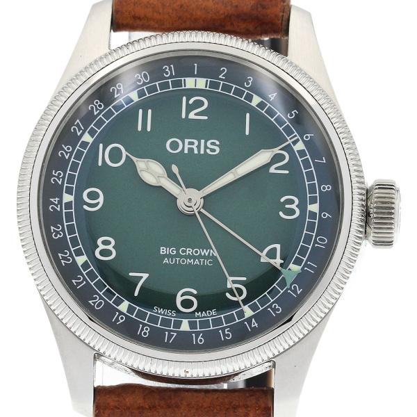 ■商品情報ブランド：　オリス/ORISモデル名：　ビッグクラウン チェルボ・ボランテ対象：　メンズ素材：　SS × 革文字盤色：　グリーングラデーションムーブメント：自動巻きRef.No：　01 754 7779 4067シリアル：3949...
