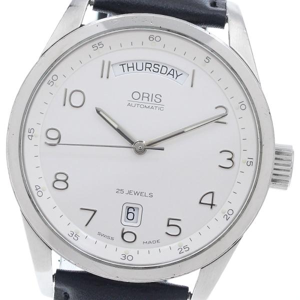 ■商品情報ブランド：　オリス/ORISモデル名：　クラシック対象：　メンズ素材：　SS × 革文字盤色：　シルバームーブメント：自動巻きRef.No：　7531シリアル：2217***機能・特徴：デイデイト 付属品：なし(本体のみ)ケースサ...