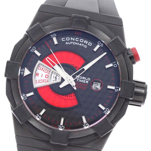 ■商品情報ブランド：　コンコルド/Concordモデル名：　C1 ワールドタイマー ナイトレース対象：　メンズ素材：　SS × ラバー文字盤色：　ブラックムーブメント：自動巻きRef.No：　01.6.39.1021シリアル：1383***...