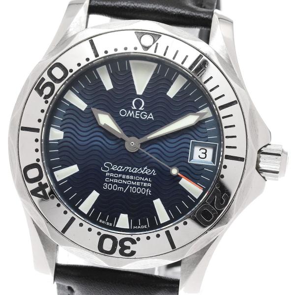 ■商品情報ブランド：　オメガ/OMEGAモデル名：　シーマスター300対象：　ボーイズ素材：　SS × 革文字盤色：　ブルームーブメント：自動巻きRef.No：　2253.80シリアル：60385***機能・特徴：デイト 付属品：なし(本体...