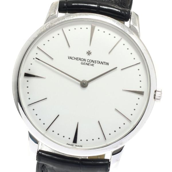 ■商品情報ブランド：　ヴァシュロン・コンスタンタン/VACHERON CONSTANTINモデル名：　パトリモニー マニュアルワインディング対象：　メンズ素材：　K18WG × 革/(尾錠K18WG)文字盤色：　ホワイトムーブメント：手巻き...