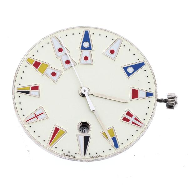 ■商品情報ブランド：　コルム/CORUM対象：　メンズ文字盤色：　ベージュムーブメント：クォーツ機能・特徴：デイト 付属品：なし(本体のみ)ケースサイズ(ｗ)：約 26mm重量（本体）：5.5gOH歴：　弊社では実施しておりません。■商品の...