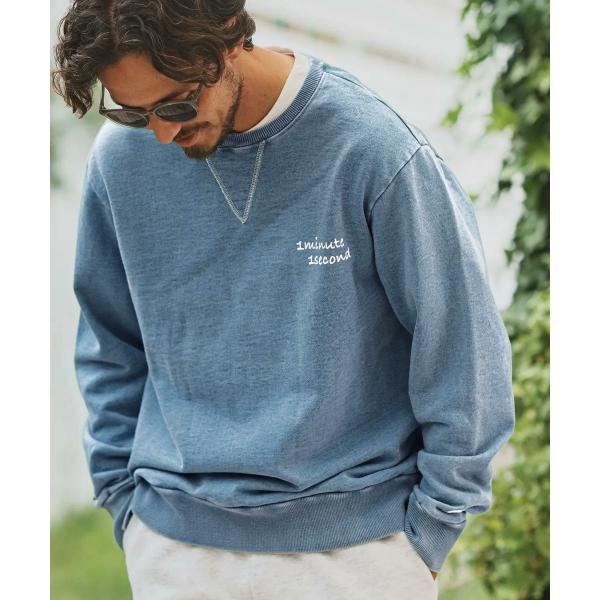 【発売日：2024年11月20日】度詰のしっかりしたニットデニムを使用したトレーナー。シンプルながら1MINUTE 1SECONDらしいアクセントでデザインされている。スピンドルも高級感があり洗練されている。181cmのモデルがMサイズを着...