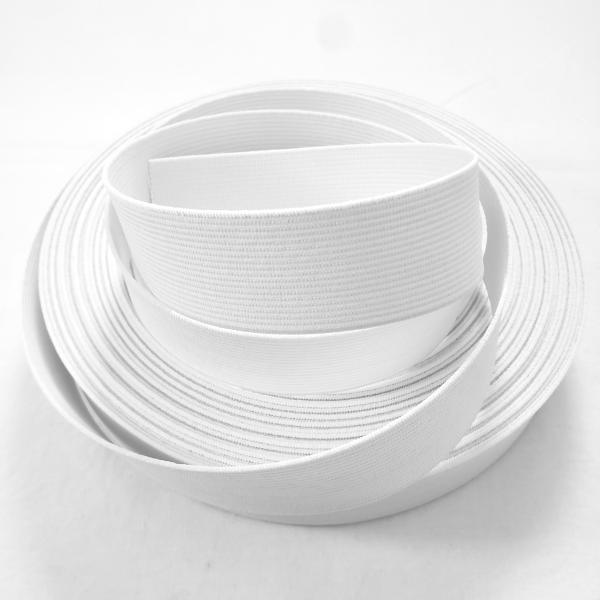 平ゴム白黒、5ミリ・10ミリ・15ミリ・18ミリ・20ミリ・25ミリ・30ミリ・40ミリ・50ミリ・60ミリ・75ミリ・100ミリ編み上がったばかりの業務用・国産平ゴムを小分けしてお届けします。汎用性高いしっかり上質ゴム、ウエストゴム・イン...