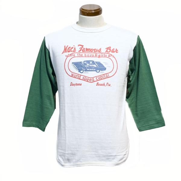 ドンズバなデザインとスタイルが絶対的！ ■ウエアハウス WAREHOUSE 7分袖TEE ベースボールTEE・Lot4800 7分袖 BASEBALL TEE "MAC'S FAMOUS BAR" 　＜詳細＞品番：Lot4800-M-F-B...