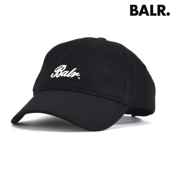ボーラー BALR.  キャップ メンズ 帽子 ベースボールキャップ コットン ロゴ刺繍 ジェットブラック IDENTITY DAD CAP