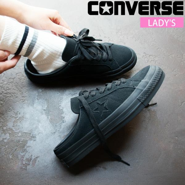 コンバース CONVERSE ワンスター ミュール  スニーカー レディース スエード スリッポン ブラック 黒 ONE STAR SUEDE MULE