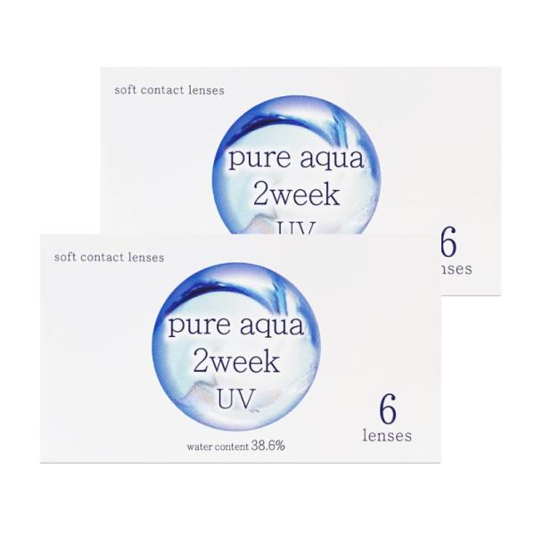 ZERU.contactPure aqua 2week水分蒸発の少ない 低含水 で適度な うるおい キープ汚れにくい 非イオン性でクリアな視界をキープ優れたレンズ形状保持性で取り扱いが簡単2週間交換 クリア コンタクトレンズ・製品名：ピュア...