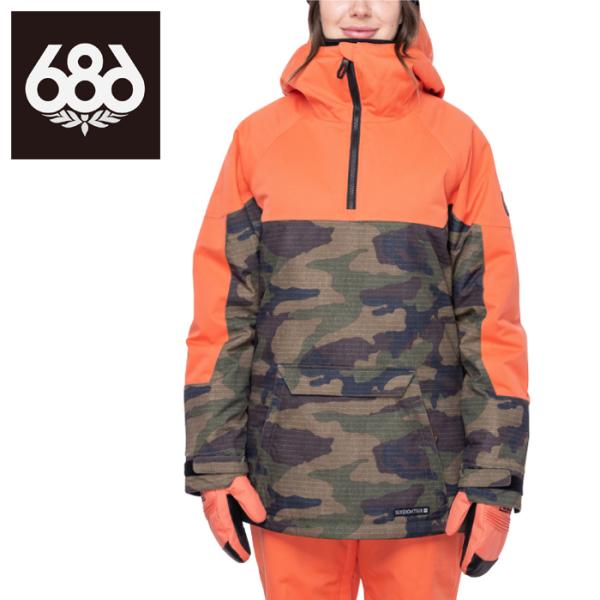 【検索ワード】[日本正規品]スノーボード ウェア シックスエイトシックス ジャケット 2023 686 WOMEN'S UPTON INSULATED ANORAK Dark Camo Colorblock アノラック 22-23 ウィメン...