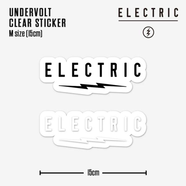 エレクトリック ステッカー ELECTRIC UNDERVOLT CLEAR STICKER Mサイズ アンダーボルト クリア ステッカー ロゴ シール 釣り スノーボード 2024 日本正規品 爆買