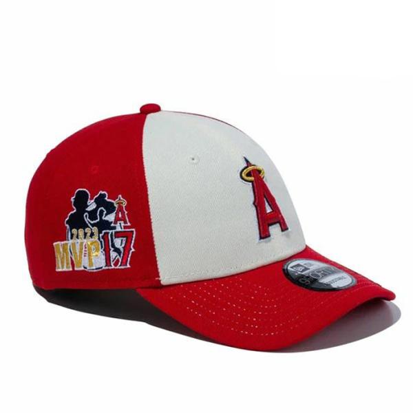 ニューエラ NEW ERA 9FORTY Shohei Ohtani American League MVP &amp; Home Runs Leaders ロサンゼルス・エンゼルス スカーレット / クロームホワイト 56.8-60.6c...