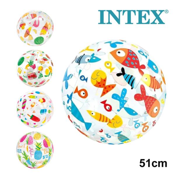 インテックス INTEX ライブリープリントビーチボール 51cm U-59040 ビーチボール 海 プール 爆買
