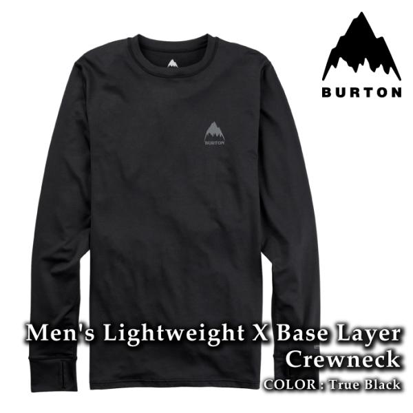 【検索ワード】日本正規品 スノーボード インナー バートン BURTON LIGHTWEIGHT X BASE LAYER CREWNECK True Black ライトウェイト レイヤー メンズ 25-26 爆買
