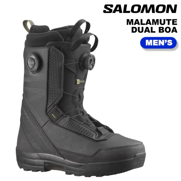 日本正規品 スノーボード ブーツ サロモン SALOMON MALAMUTE DUAL BOA Black マラミュート メンズ 25-26 爆買