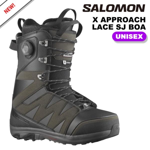 【検索ワード】日本正規品 スノーボード ブーツ サロモン SALOMON X APPROACH LACE SJ BOA Black エックス アプローチ メンズ レディース 25-26 爆買