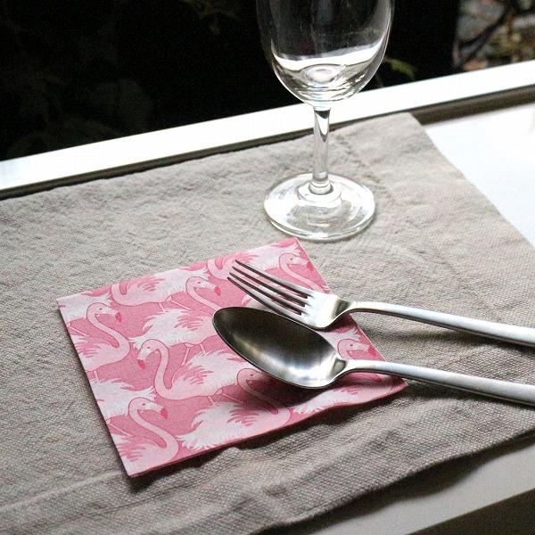 フラミンゴ柄 高級感 パーティー イベント ダイニング　ペーパーナプキン
