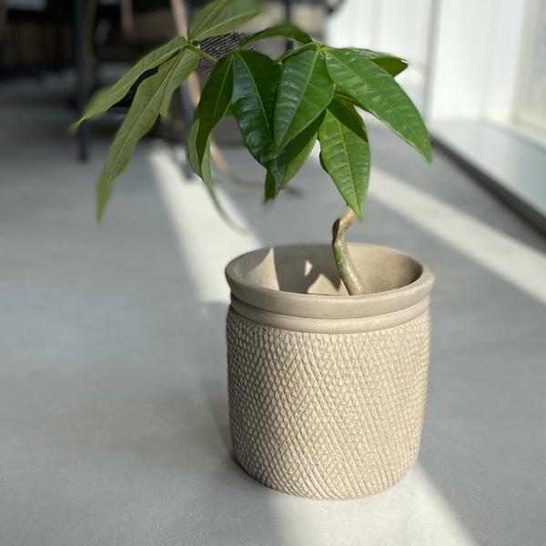 海外雑貨 北欧 プランター 鉢カバー グリーン インテリア セメント