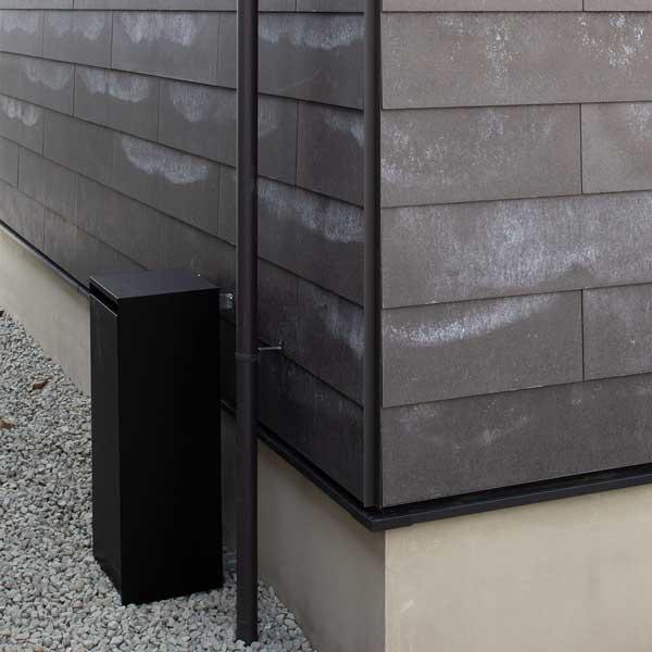 ガスメーター ガス検知器 ガスメーターカバー ブラック スチール 玄関 外壁 新築 おしゃれ モノトーン