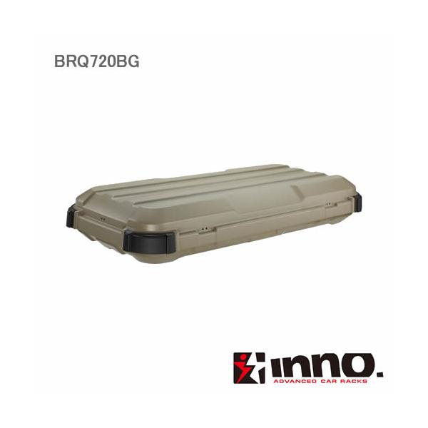 クロカンSUV向けの武骨なルーフボックス CARMATE INNO ルーフギアケース720 BRQ720BG全高を低く抑えながらも大容量の積載を可能にするスクエア形状。最大積載量：50kg容量：330Lスキー板を6〜8セット、またはスノーボ...