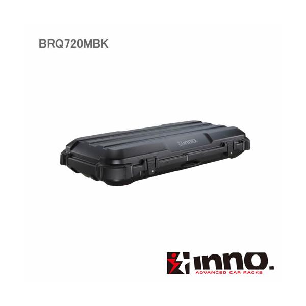 クロカンSUV向けの武骨なルーフボックス CARMATE INNO ルーフギアケース720 BRQ720MBK全高を低く抑えながらも大容量の積載を可能にするスクエア形状。最大積載量：50kg容量：330?スキー板を6〜8セット、またはスノー...