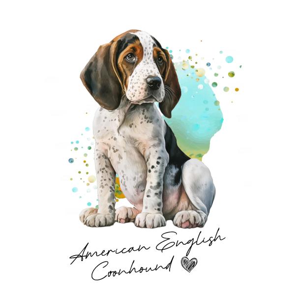 #American_English_Coonhound  #AmericanEnglishCoonhound #アメリカン・イングリッシュ・クーンハウンド#はがき#postcard#アート#アートカード#ポストカード#ポスター#Poster...