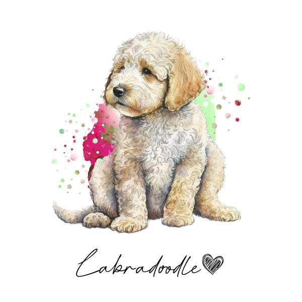 #Labradoodle#ラブラドゥードル#はがき#postcard#アート#アートカード#ポストカード#ポスター#Poster#海外#インテリア#絵#水彩#イラスト#犬#ドッグ#愛犬#ペット#水彩画#パステルカラー#くすみカラー#絵#眼鏡...