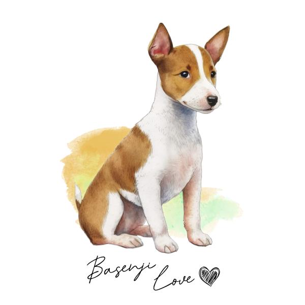#Basenji#バセンジー#はがき#postcard#アート#アートカード#ポストカード#ポスター#Poster#海外#インテリア#絵#水彩#イラスト#犬#ドッグ#愛犬#ペット#水彩画#パステルカラー#くすみカラー#絵#眼鏡#メガネ#めがね