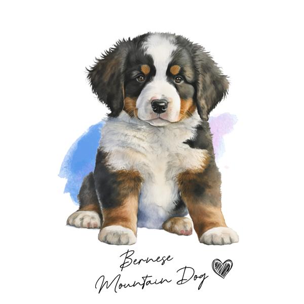 #Bernese_Mountain_Dog#BerneseMountainDog#バーニーズ・マウンテン・ドッグ#はがき#postcard#アート#アートカード#ポストカード#ポスター#Poster#海外#インテリア#絵#水彩#イラスト#犬...