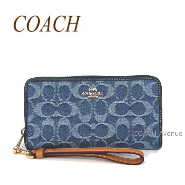 ■商品名：コーチ COACH ロング ジップ アラウンド ウォレット シグネチャーデニム■品番：CDE93■カラー：インディゴ（金具はゴールド）■付属品：タグ、ケアカード■新品・未使用・未開封のタグ付き■仕様・カード入れ12枚・札入れ・ファ...