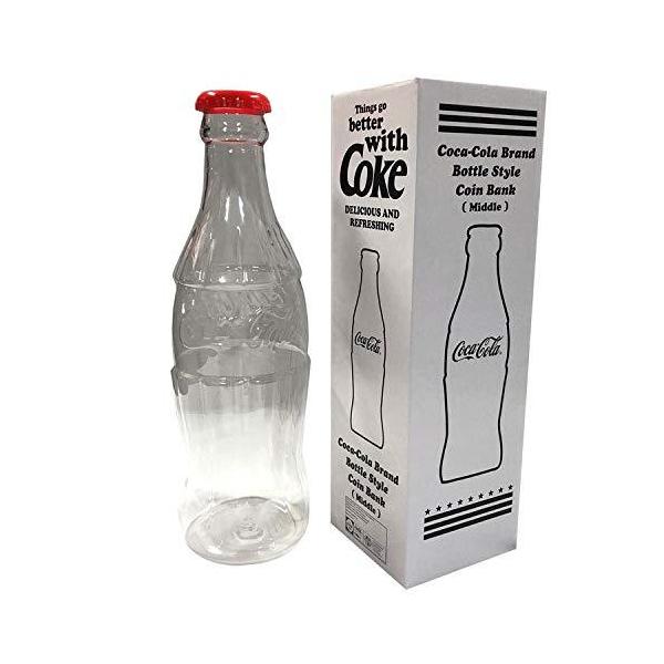 コカ・コーラ ブランド の貯金箱です。 500円玉貯金をすれば50万貯めることが出来るミドルサイズ です。 透明で中が見えやすく、貯金箱以外にもインテリアとしても良いです。