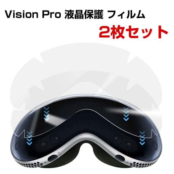 アップル Apple Vision Pro 液晶保護フィルム 2枚入り TPU フィルム 光沢 傷防止 プロテクター フィルム  アップル VR 保護シート 液晶保護プロテクター おすすめ おしゃれ 貼り付け簡単 2枚セット