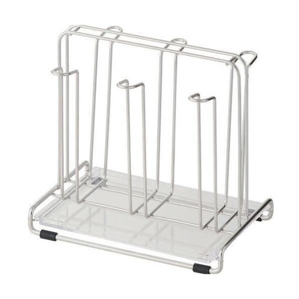 グラスから滴り落ちた水を受ける透明水切りトレー付き。グラススタンド/水切りスタンド 【トレー付き】さびにくく丈夫なステンレス製商品詳細サイズ （約）W189×D128×H177材質 本体＝ステンレス鋼　脚ゴム＝塩化ビニル樹脂