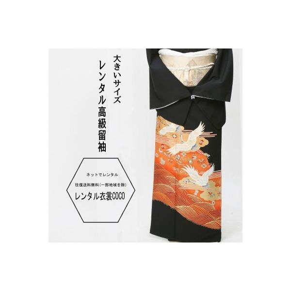 ◆ ご予約状況◆○ただ今ご予約はありません赤青牡丹の花扇レンタル黒留袖■ 20代から60代の少しゆったりサイズの方にお勧めの柄です。<br><br>■表地：高級化繊<br><br>■裏地：比翼...