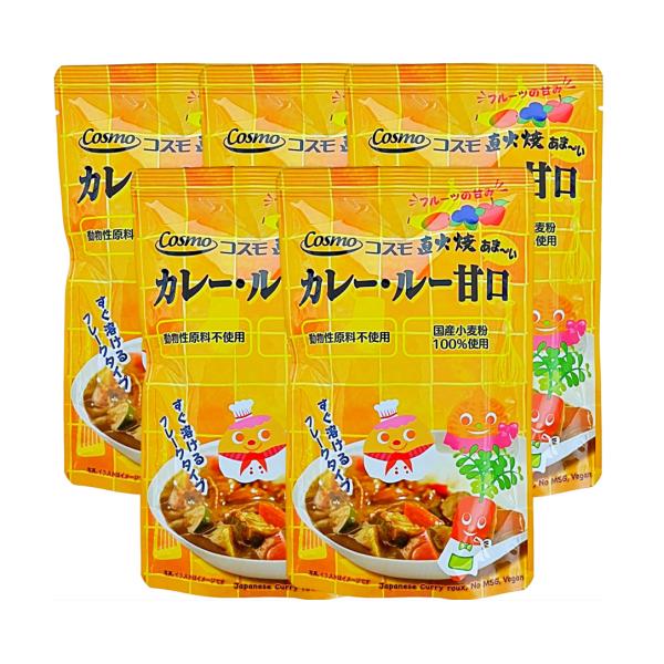 【商品の説明】フルーツの旨みをきかせたコクのある甘口カレールー。【詳細】"小さな子どもでも食べられるあま〜いカレーが欲しい"というお客様の声から生まれました！フルーツの旨みを効かせたコクのある甘口カレールー。動物性原料不使用。【原材料】小麦...