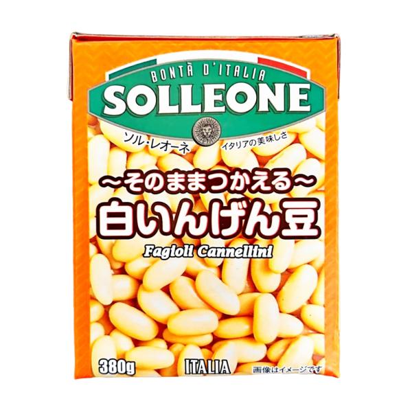■商品名日欧商事 ソル・レオーネ そのままつかえる 白いんげん豆 380g SOLLEONE Fagioli Cannellini イタリアのおいしさ 置き換え サラダ かさまし 煮込み料理■商品情報ソル・レオーネの白いんげん豆です。そのま...