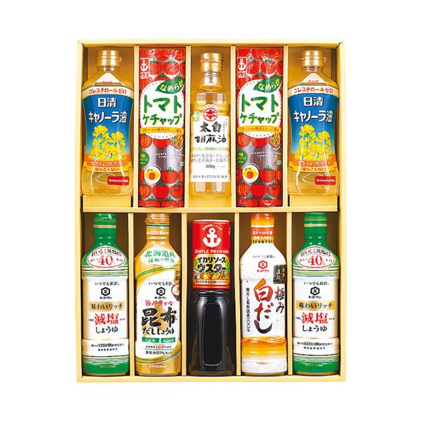 ▲商品の特性上、基本的にご返品を承ることが出来ません。何卒ご了承ください。（返品・キャンセル不可）出番の多い調味料のセット■サイズ・内容日清キャノーラ油350g・イカリなめらかトマトケチャップ280g各2本・キッコーマンいつでも新鮮味わいリ...