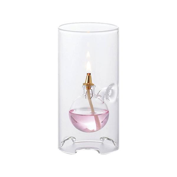 ●燃焼時間(8時間)●ガラスの筒の中に丸い球体が浮いたようなユニークなデザイン ●サイドの注入口からオイルを補充することができる■商品詳細サイズ：直径75×高さ150mmベース「材質：耐熱ガラス」口金「材質：真鍮・メッキ」芯「材質：グラスフ...