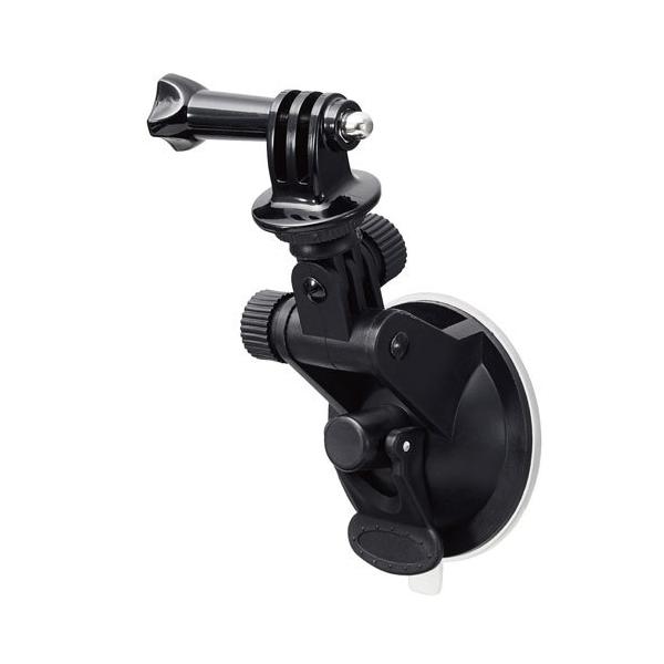 GoPro HERO9/8/7/6/5/MAXなどのアクションカメラを車のフロントガラスや窓ガラスなどの様々な平滑面に取り付け可能な吸盤型マウント■ 車の運転中などにお好みの位置、角度で風景を撮影することができます。■ 前後左右に角度調整可...