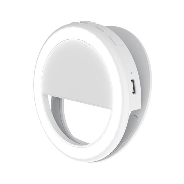 室内でも明るく撮れて好印象!スマートフォンやノートパソコンなどに挟み込んで固定できる、クリップ式タイプのリングライトです。動画配信・オンライン会議・オンライン学習・Web面接などでも使用できます。直径約9cm、重量約54gの軽量コンパクトタ...