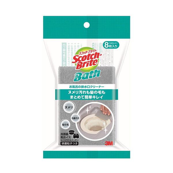 すき間にたまった汚れやヌメリをかき取る、浴室用の不織布！■ お風呂のヌメリ、排水溝にたまった髪の毛も簡単キレイにできるお風呂の排水口クリーナーです。■ 不織布繊維で髪の毛をからめとり、研磨粒子入りで汚れをスッキリ落としてくれます。※経年劣化...