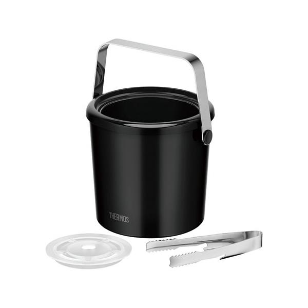 ■氷を長時間キープでき、結露しにくい二重構造。■スタッキング可能なので収納場所に困りません。■アイストング付。■洗浄機対応【仕様】容量(L)1.4幅×奥行×高さ(mm)：180×180×150質量(g)：600カラー：ブラック材質：ポリプロ...