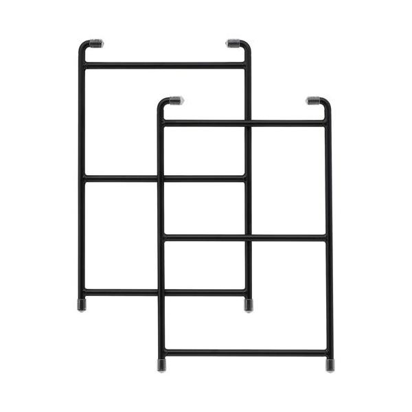 【商品説明】木材(1×8材)にセットするだけで強固なスチール脚のシェルフが完成します。ネジ・釘・工具が不要なので組み立て・解体が簡単です。家のインテリアや、キャンプなどのアウトドアにも最適です。板を差し込みだけなので、持ち運びも簡単です。【...