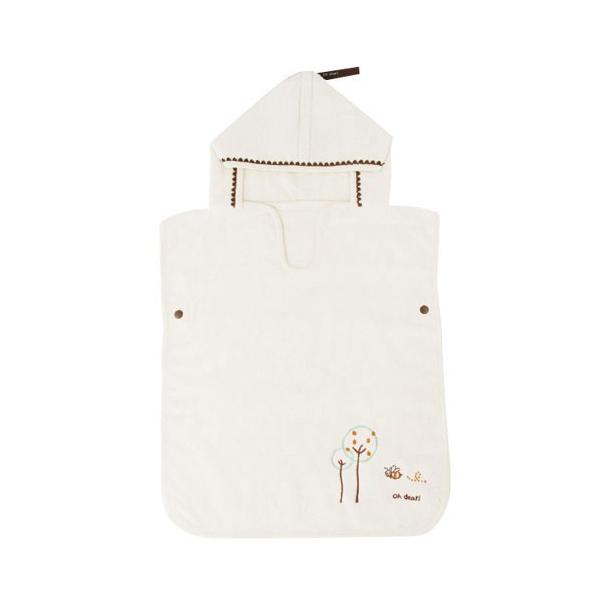 元気にとぶミツバチは幸せを運びます。大きめの刺繍がかわいいシリーズです。サイズ：約50×40cm（フード含まず）カラー：ブラウン素材：綿100％(ガーゼパイル)【Oh dear！】Oh dear！とは「おやおや」という意味です。可愛いイタズ...